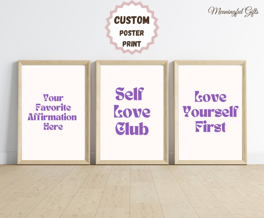Printable Custom Quotes Motivational Print Wall Decor Self Love Quote ...