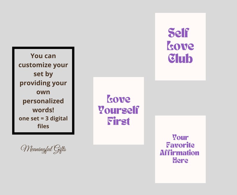 Printable Custom Quotes Motivational Print Wall Decor Self Love Quote ...
