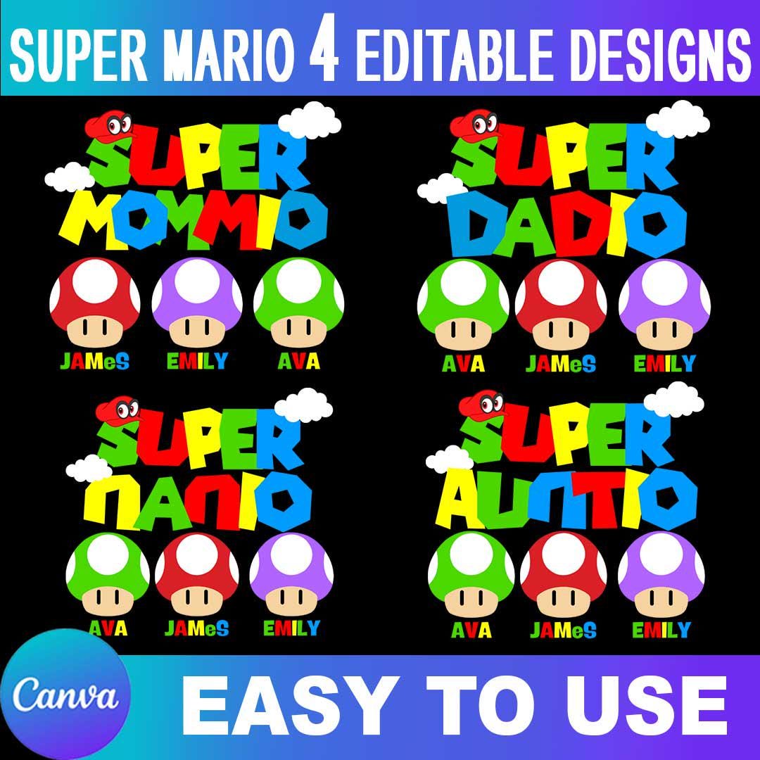 Super Dadio Canva Editable Father's Day Templates, Custom Daddio Kids ...