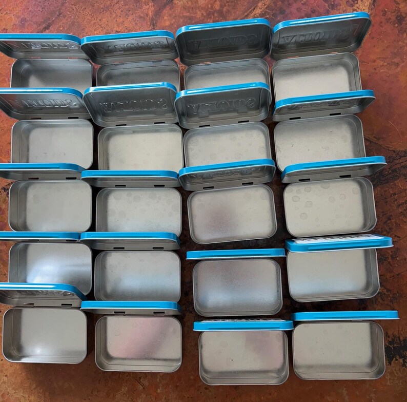 20 Empty Clean Altoids Tins Fishing Crafts Stash Coins Nails Stamps ...