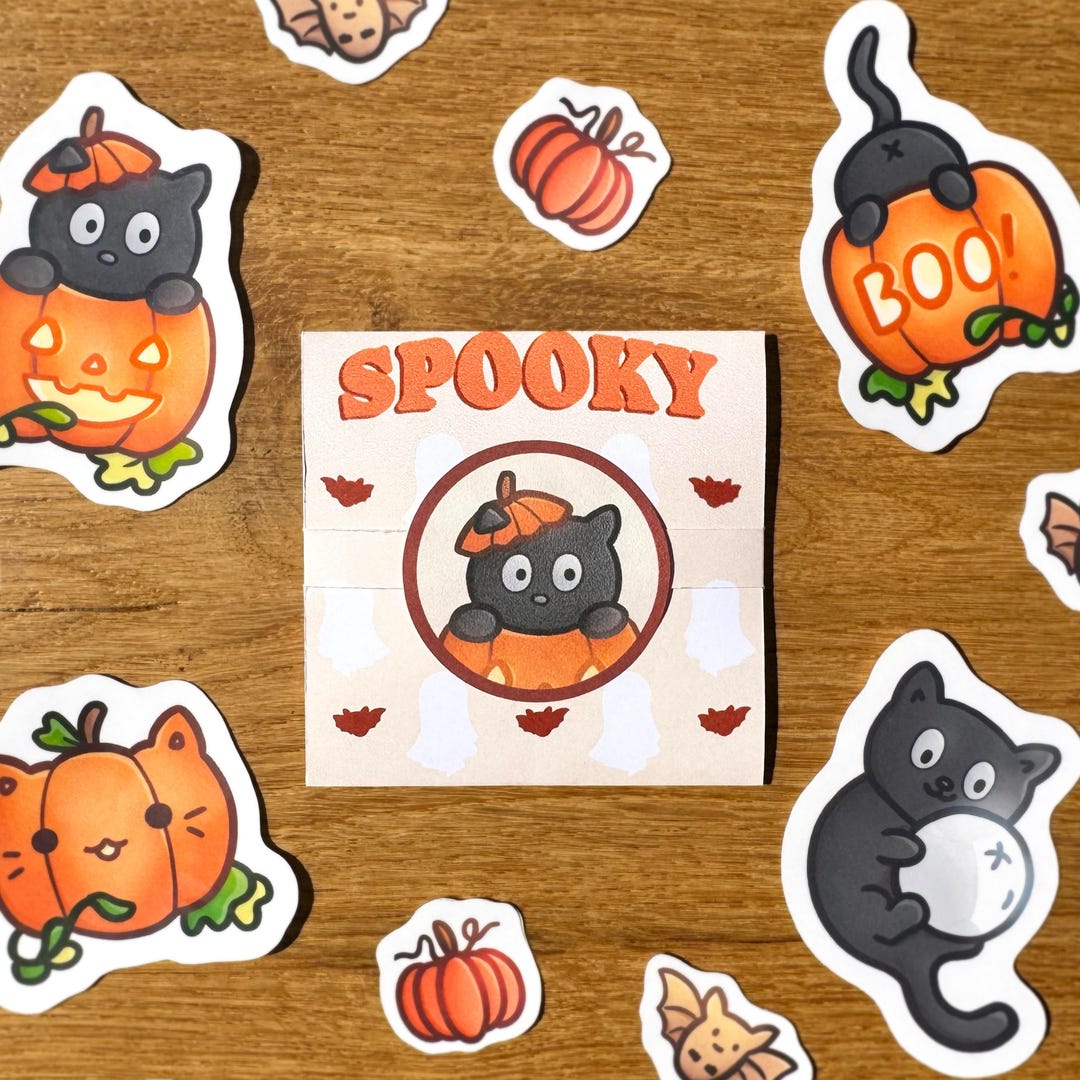Black Cat Sticker Pack | Witchy Cats Stickers Bundle Halloween | Set of ...