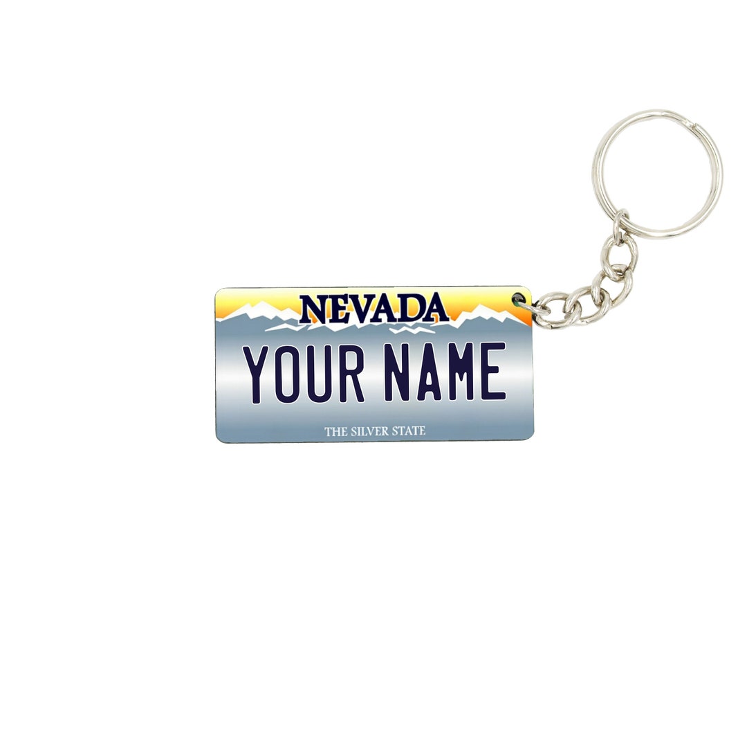 Nevada License Plate Keychain - Personalized - Etsy
