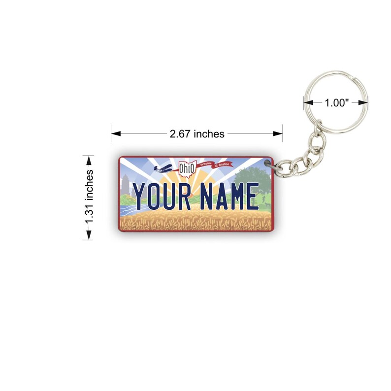 Ohio License Plate Keychain - Personalized - Etsy