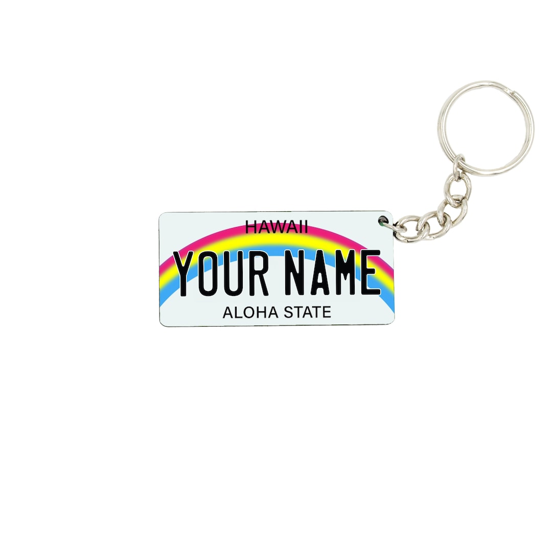 Hawaii License Plate Keychain - Personalized - Etsy