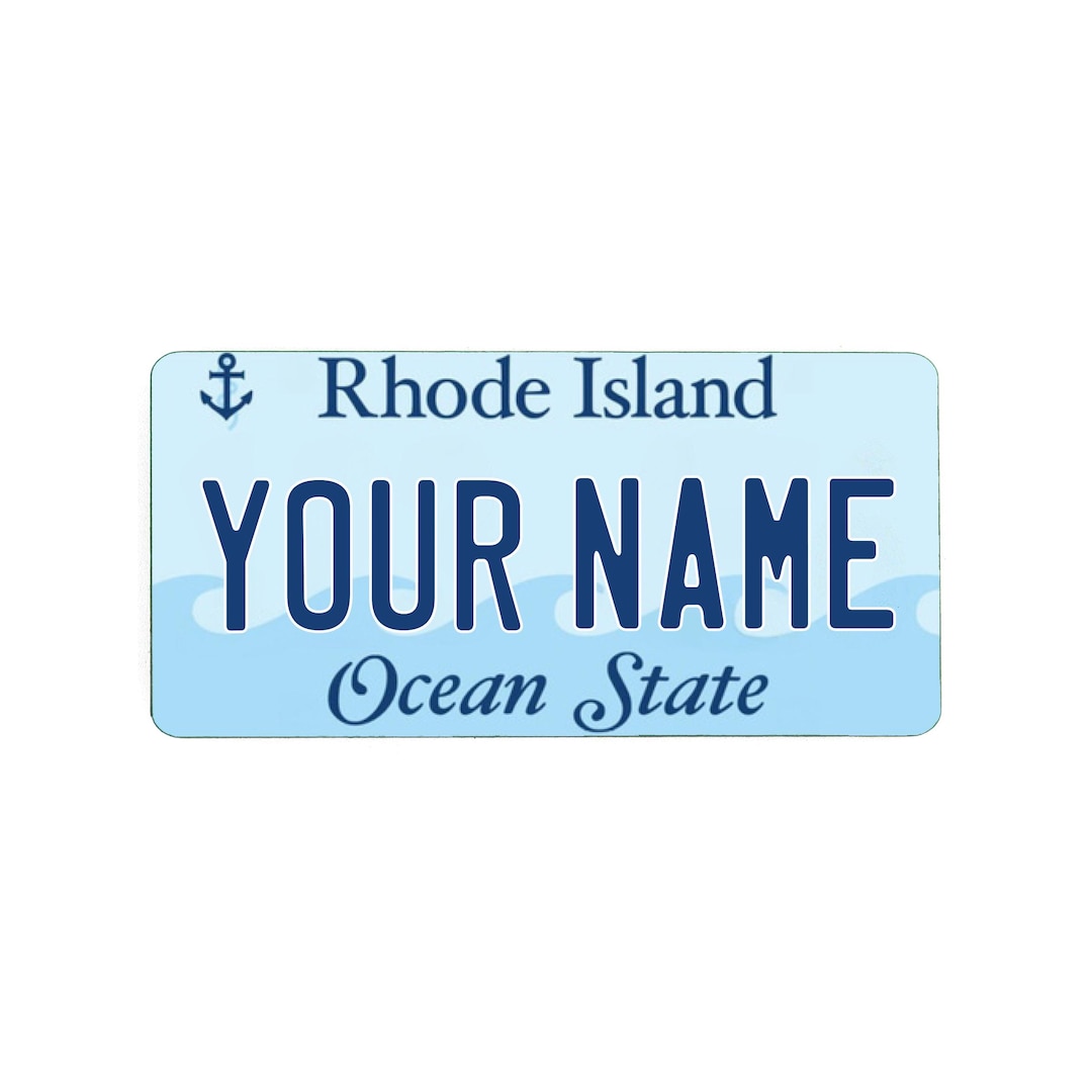 Personalized Rhode Island License Plate Magnet – Custom Fridge Magnet ...