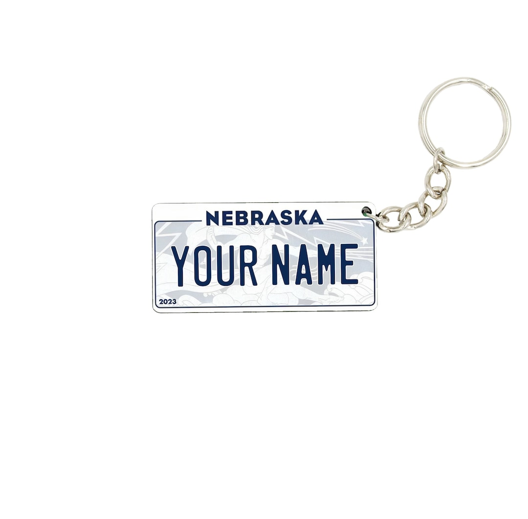 Nebraska License Plate Keychain - Personalized - Etsy