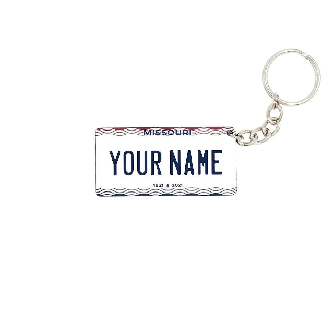 Missouri License Plate Keychain - Personalized - Etsy