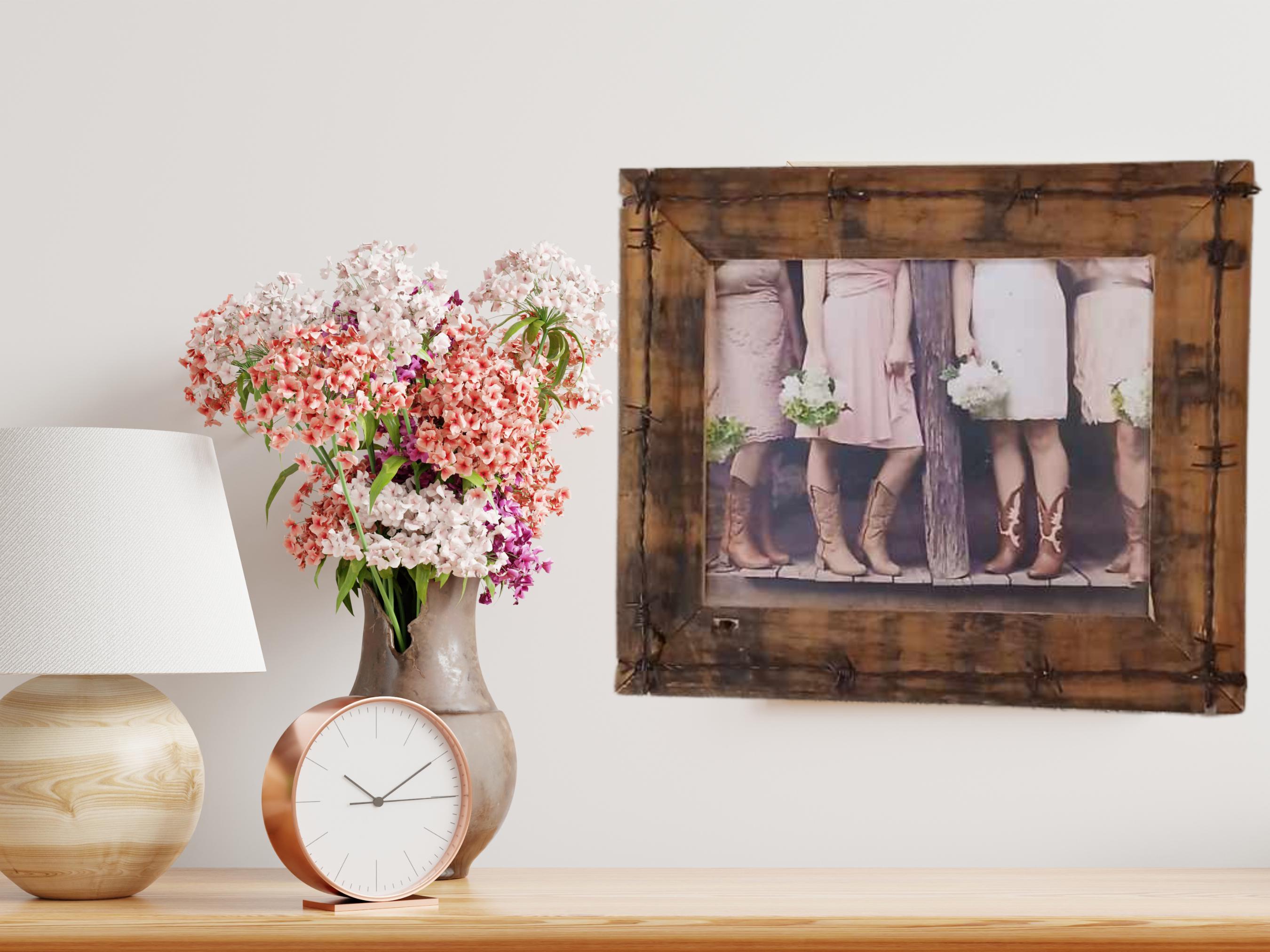 Handmade Rustic Reclaimed Wood & Barbed Wire Picture Frame 8x10 - Etsy