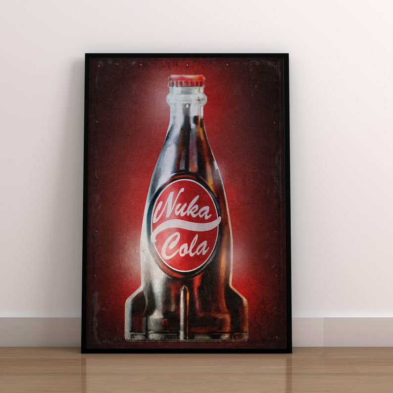 Fallout Nuka Cola Poster Wall Art Wall Prints Home Decor White Kraft ...
