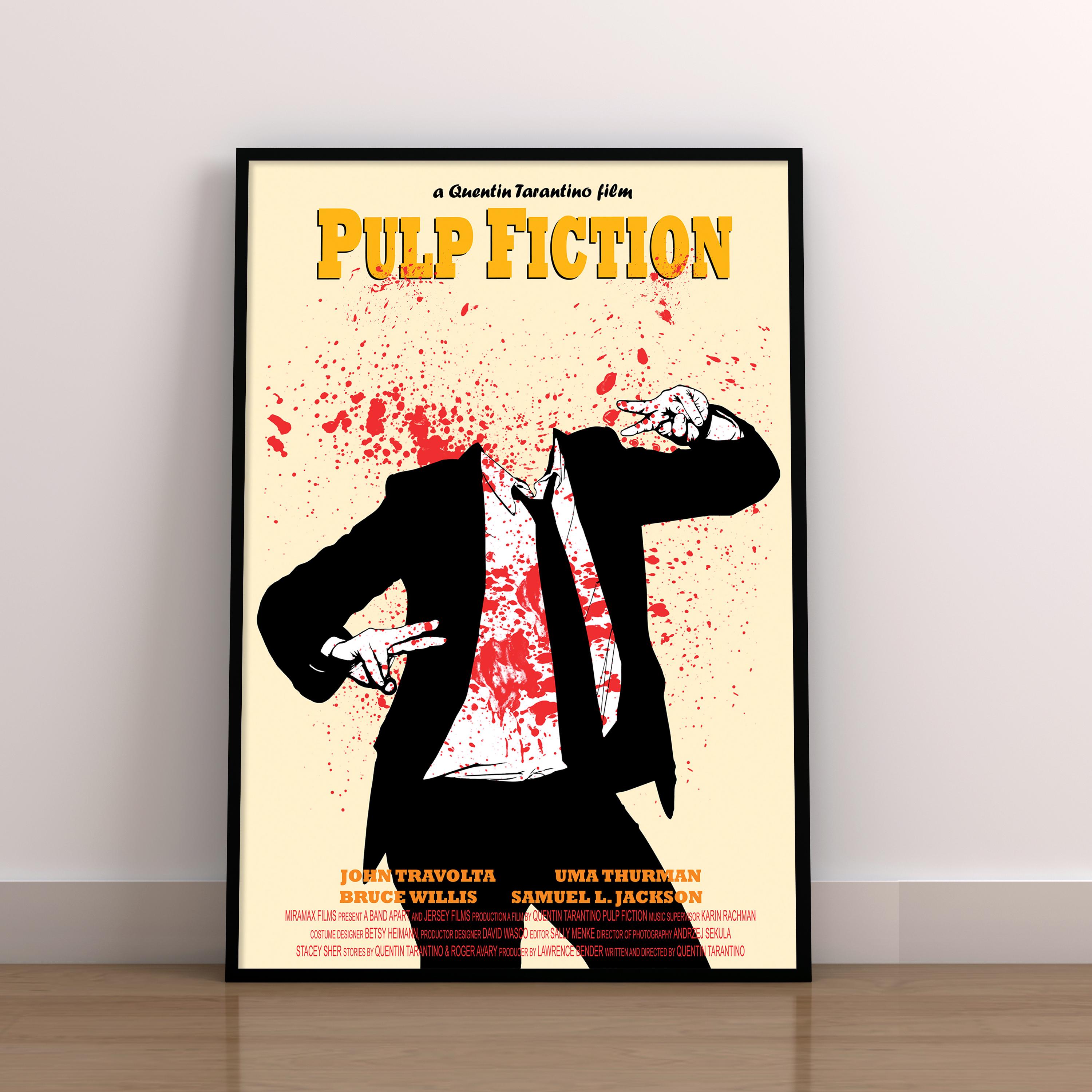 Pulp Fiction Poster Wall Art Wall Prints Home Decor Classic Matte Paper ...