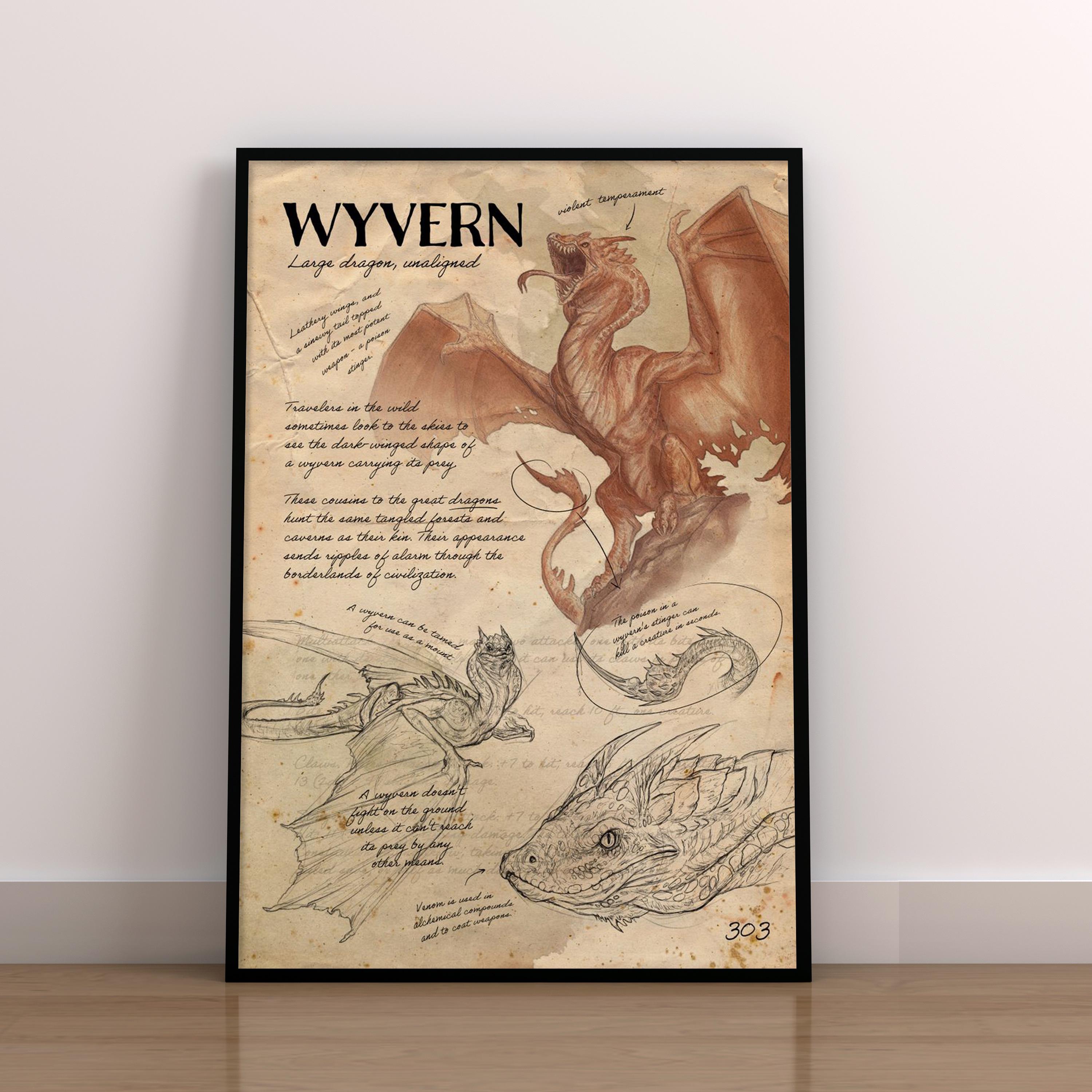 Dungeons Dragons Monster Manual Poster Wall Art Wall Prints Home Decor ...
