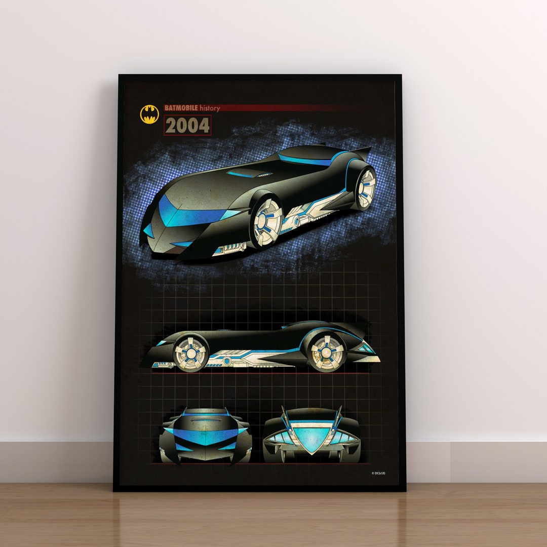 Batmobile History Poster Wall Art Wall Prints Home Decor White Kraft ...