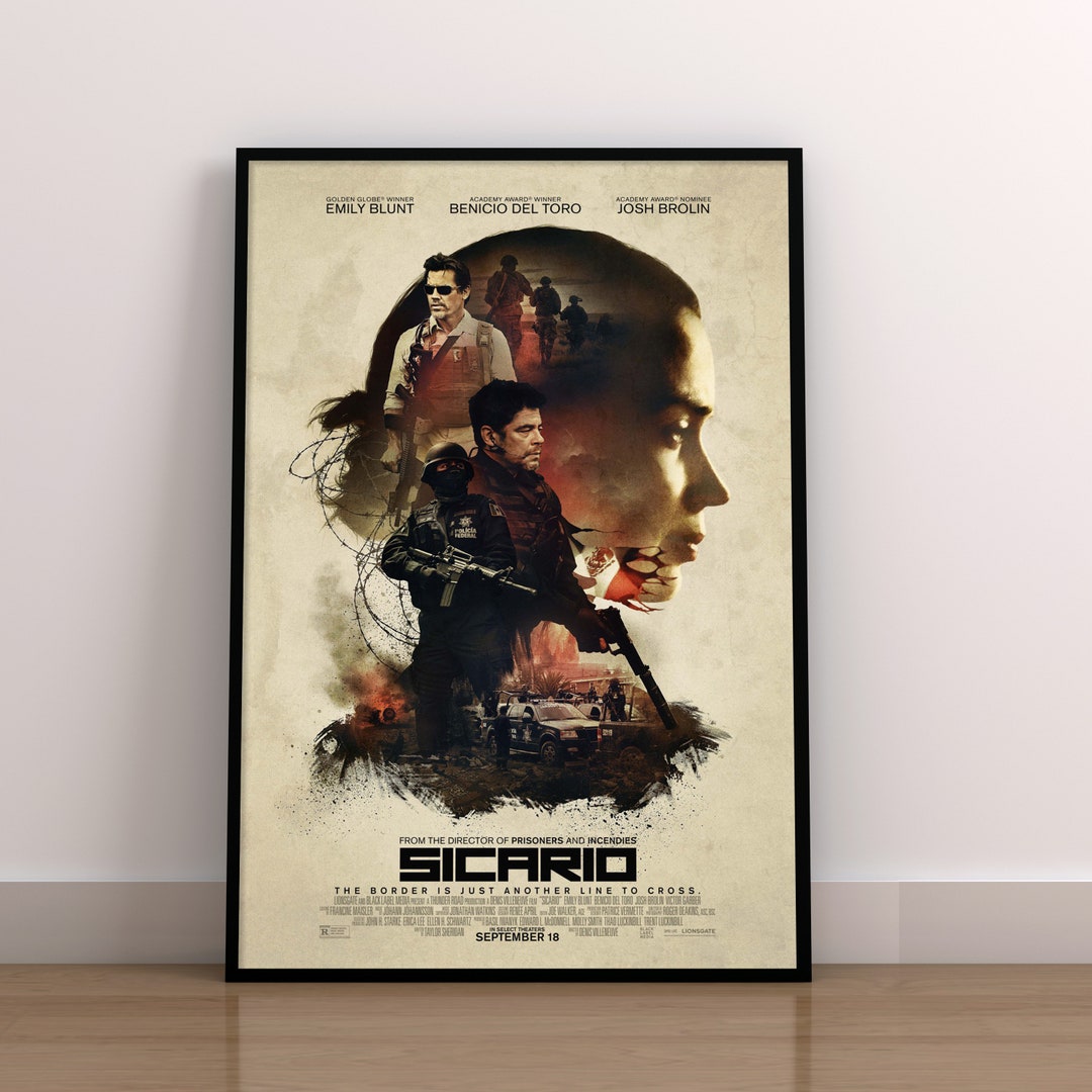 Sicario Poster Wall Art Wall Prints Home Decor White Kraft Paper Print ...