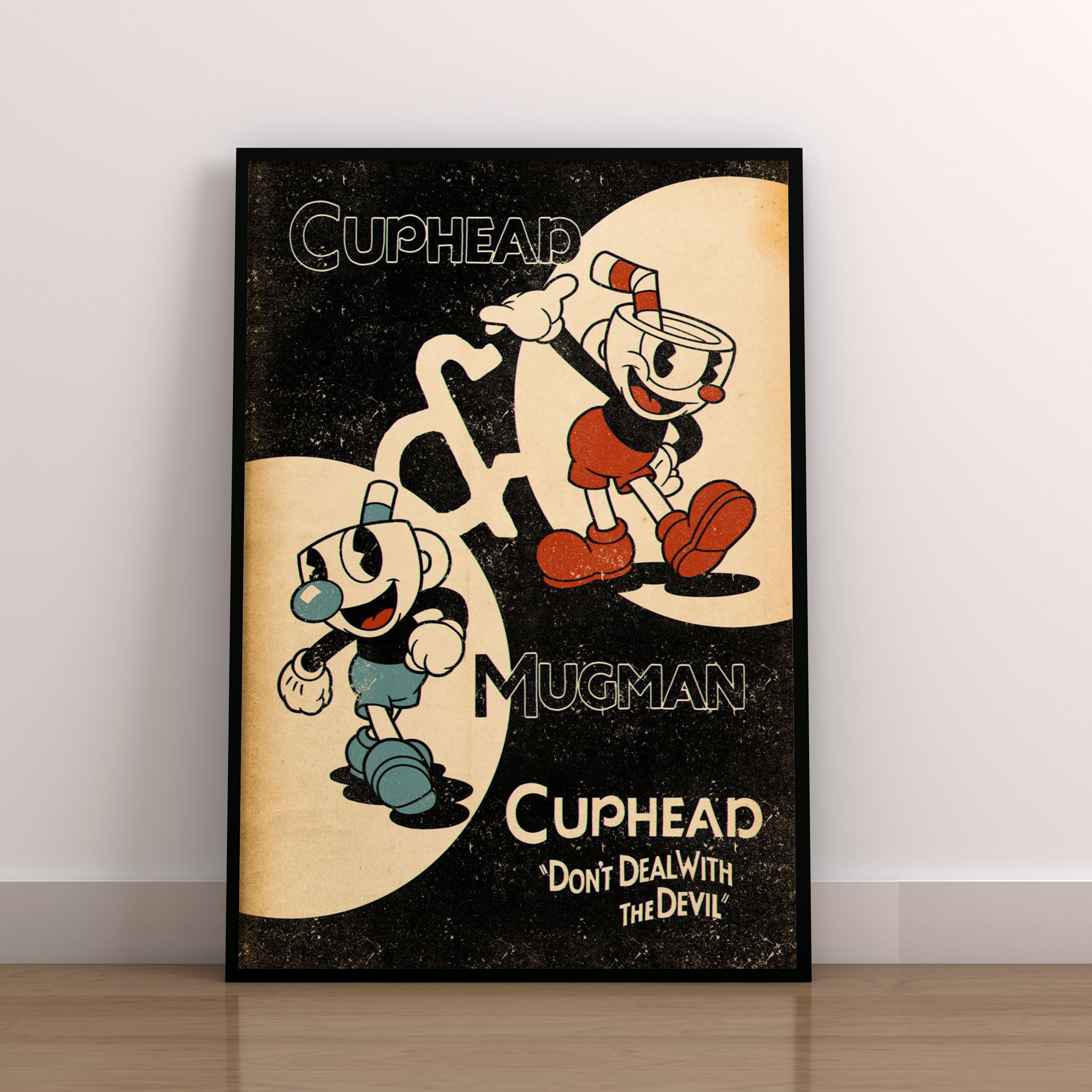 Cuphead Poster Wall Art Wall Prints Home Decor Classic Matte Paper ...