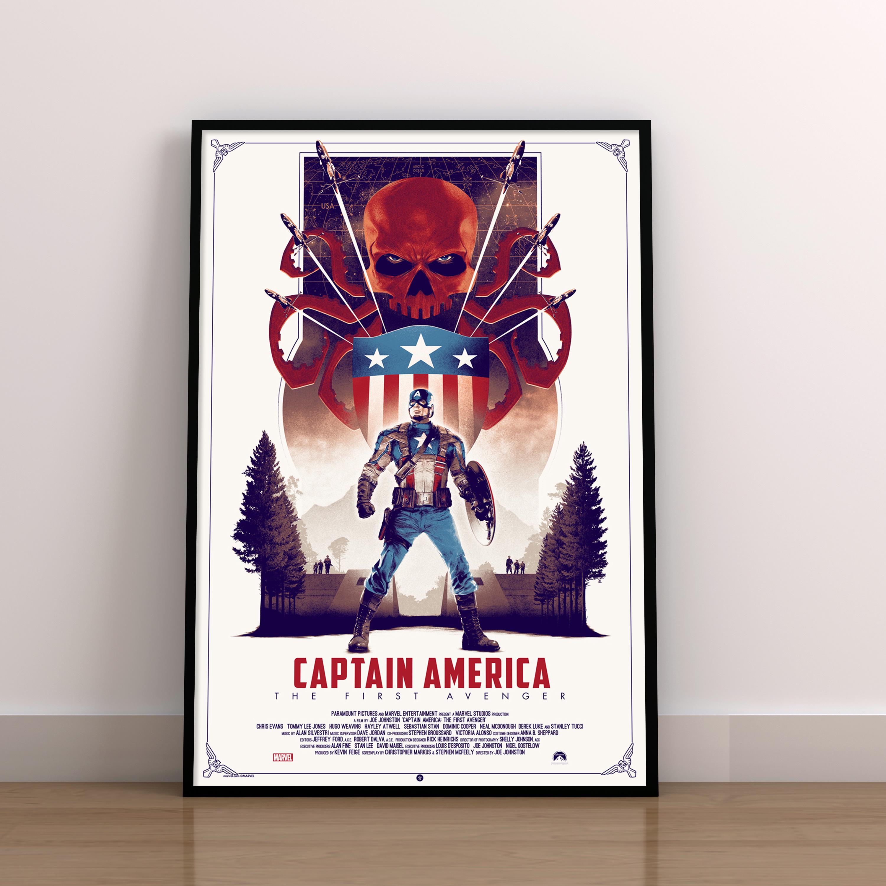 Captain America Poster Wall Art Wall Prints Home Decor Classic Matte ...