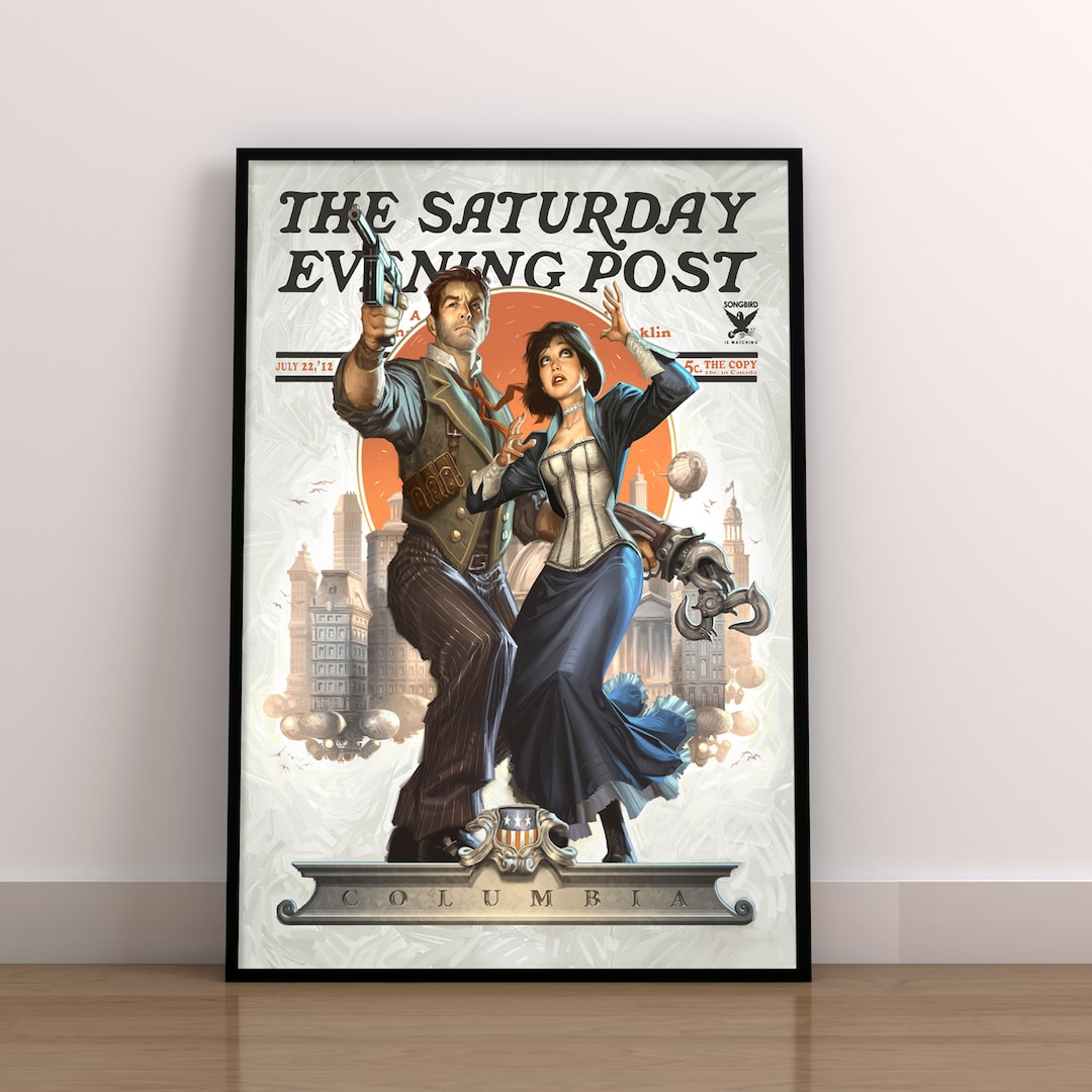 Bioshock Poster Wall Art Wall Prints Home Decor White Kraft Paper Print ...