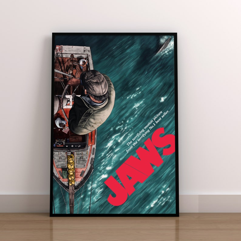 Jaws Poster Wall Art Wall Prints Home Decor Classic Matte Paper Print ...