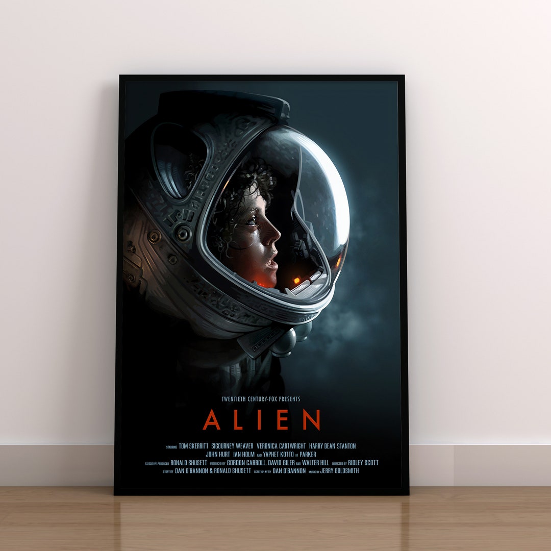 Alien Poster Wall Art Wall Prints Home Decor White Kraft Paper Print ...