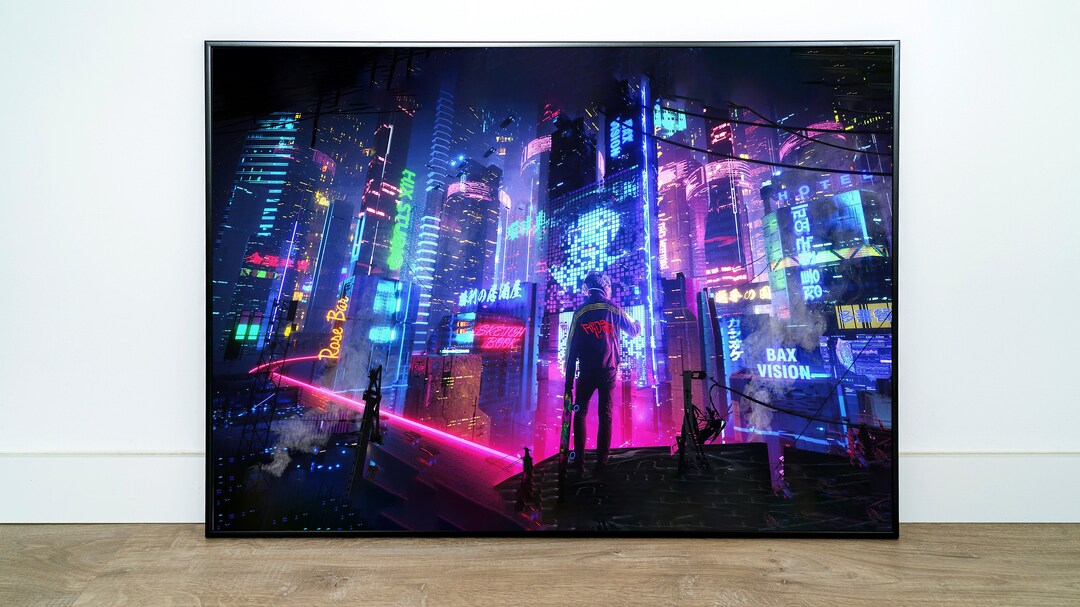 Cyberpunk City Poster Wall Art Wall Prints Home Decor White Kraft Paper ...