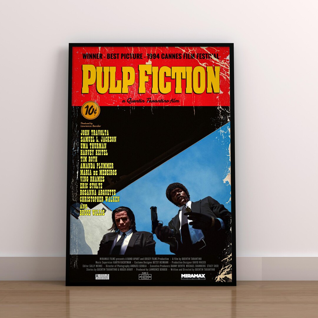 Pulp Fiction Poster Wall Art Wall Prints Home Decor Classic Matte Paper ...