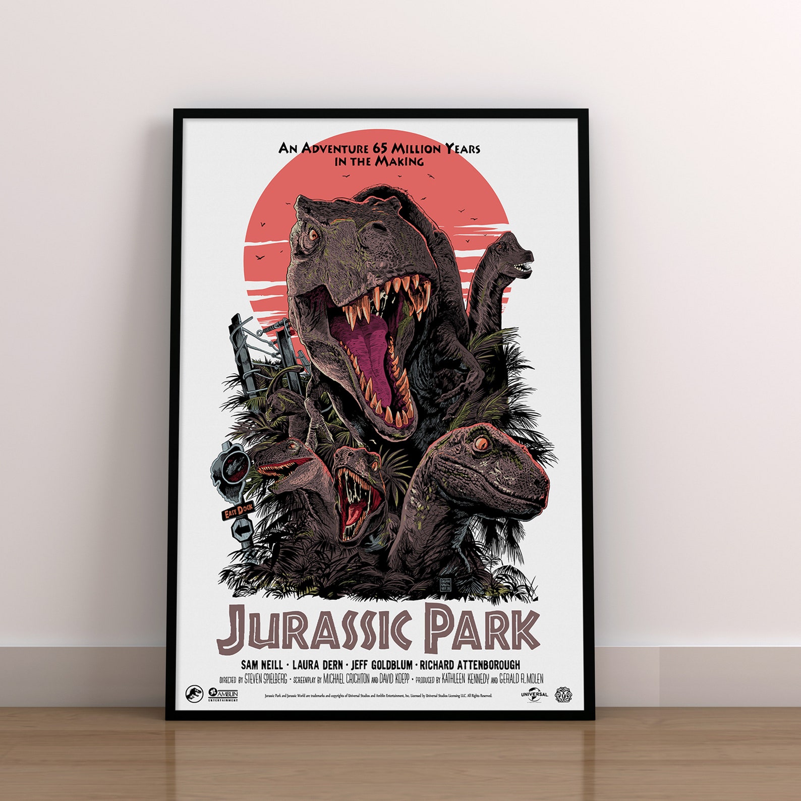 Jurassic Park Poster Wall Art Wall Prints Home Decor Classic Matte ...
