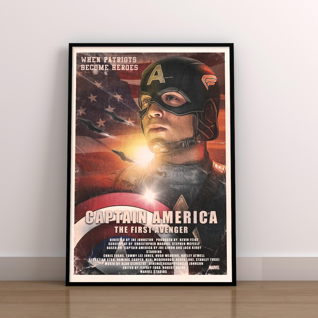 Captain America Poster Wall Art Wall Prints Home Decor Classic Matte ...