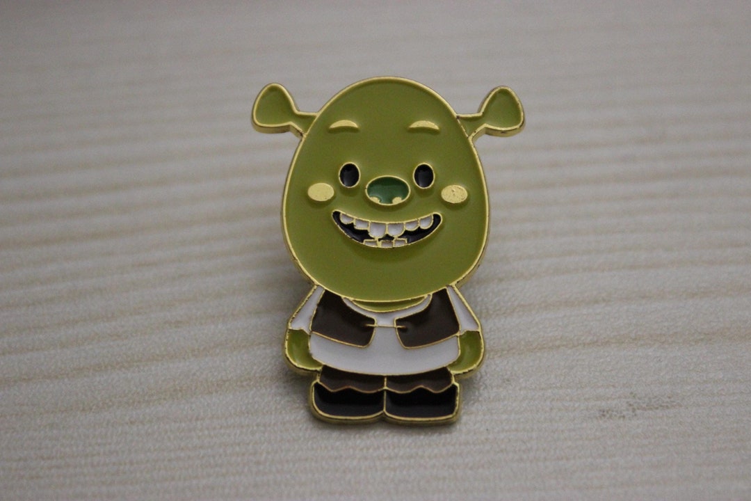 Baby Shrek Character Inspired Gold Enamel Pin | Throwback Accessories ...
