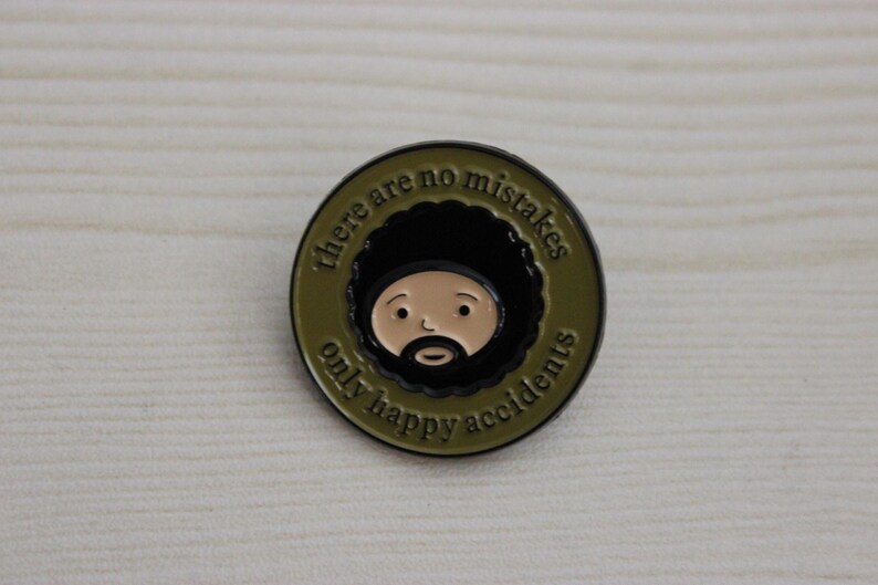 Bob Ross Motivational Encouraging Quote Enamel Lapel Pin | Accessories ...