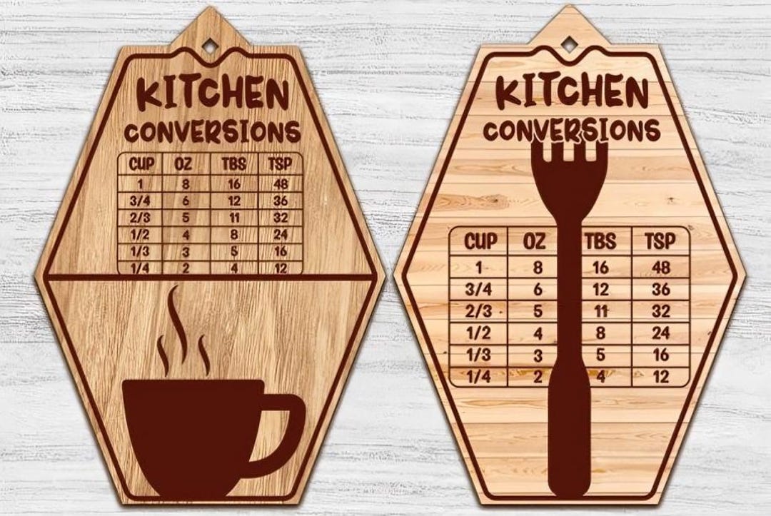 Kitchen Conversion Chart Svg, Decorative Kitchen Conversion,kitchen ...