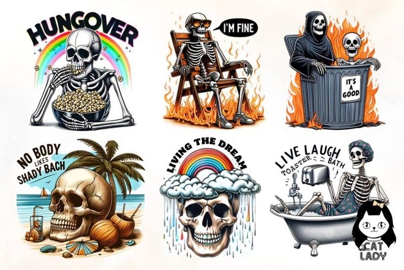 Funny Sarcastic Skeleton Sublimation Png, Sarcastic Quotes Png ...