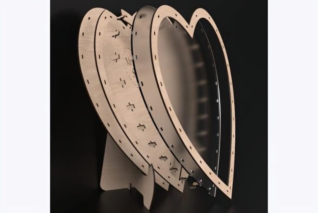 Laser Cut Heart Drop Box Svg Files, Heart Laser Files, Laser Cut ...