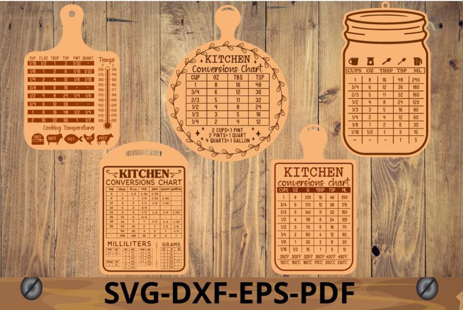 Kitchen Conversion Chart Svg, Decorative Kitchen Conversion ,kitchen ...
