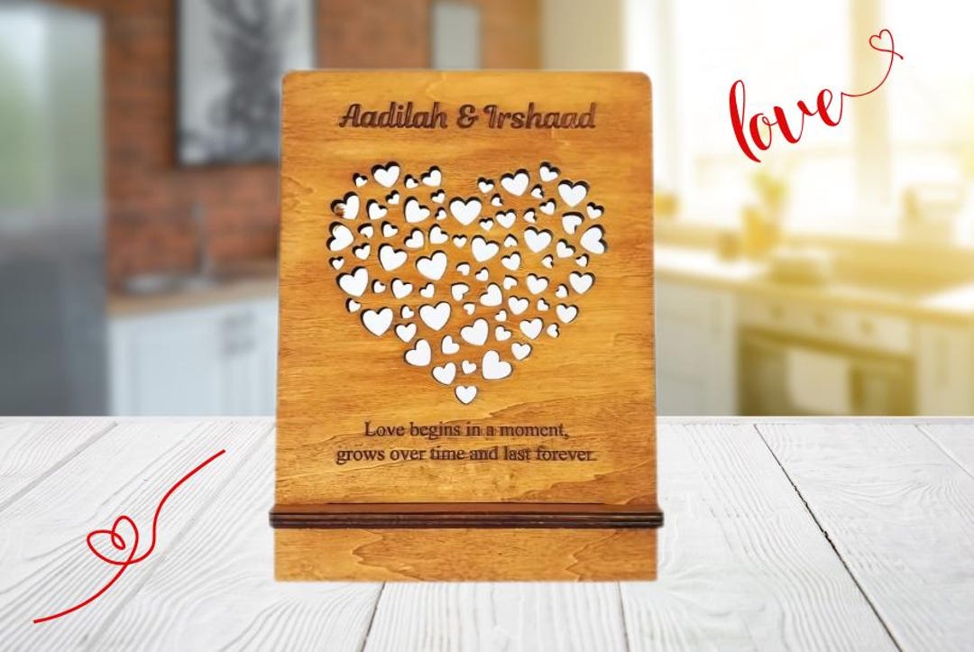 Wedding Couple Heart SVG Laser Cut, Wedding Decor Lasercut, Valentines ...