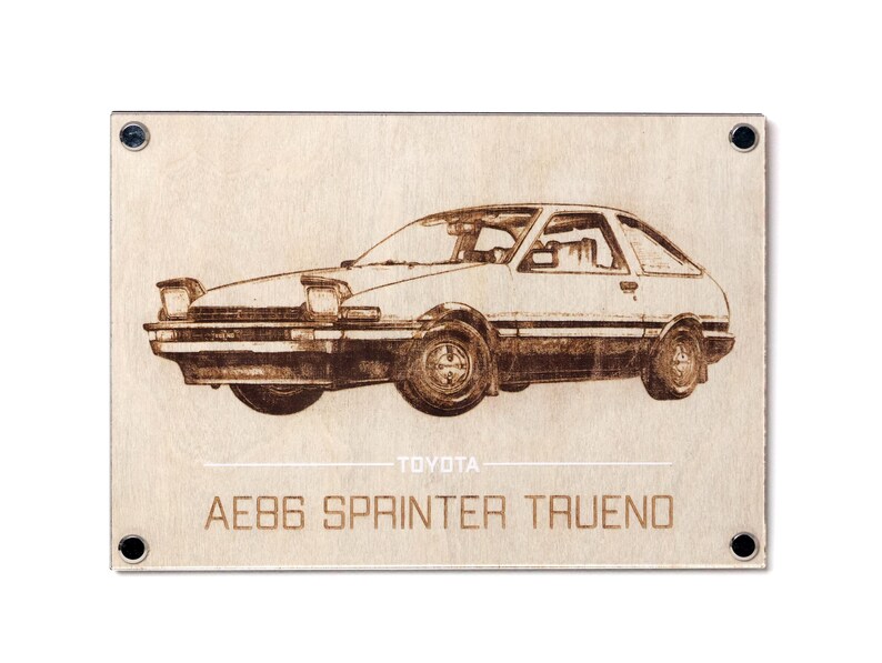 JDM Art AE86 | Toyota AE86 Sprinter Trueno Laser Engraving Car Art - Etsy