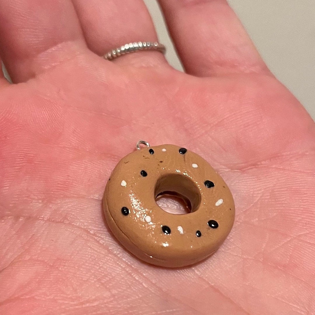 Mini Everything Bagel Charm Handmade Clay Food Accessory Cute and ...