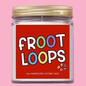 Froot Loops Candle | Fruit Loops Scented Candle | Cereal Milk Scented Candle Gift | Morning ...