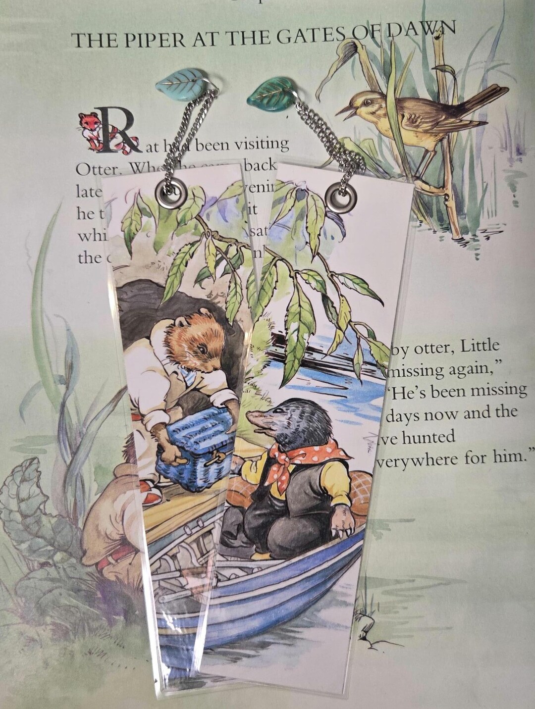 Handmade Upcycled Bookmark Set the Wind in the Willows Classic Kid's ...
