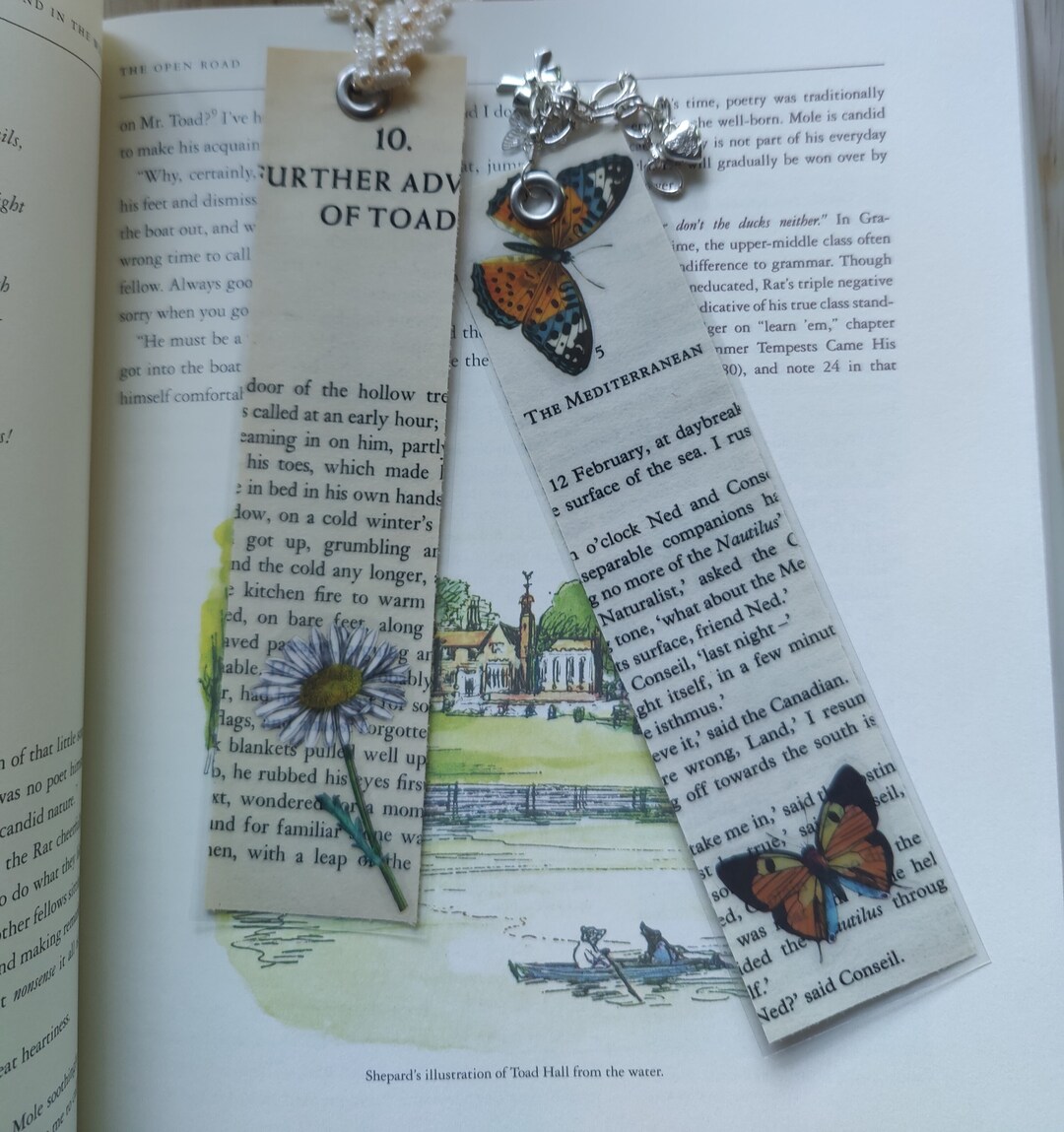 Handmade Upcycled Bookmark Set - Various Book Page Collection - Etsy