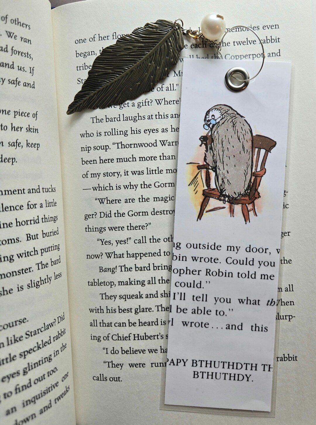 Handmade Upcycled Bookmark Winnie the Pooh Eeyore Has a Birthday A.A ...