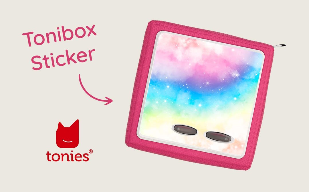 Toniebox Tonies Sticker Decal - Rainbow Clouds Pastel Gradient ...