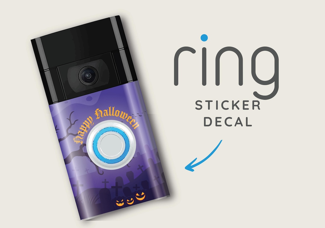 Halloween RING Doorbell Sticker Skin Decal - HALLOWEEN - Happy ...