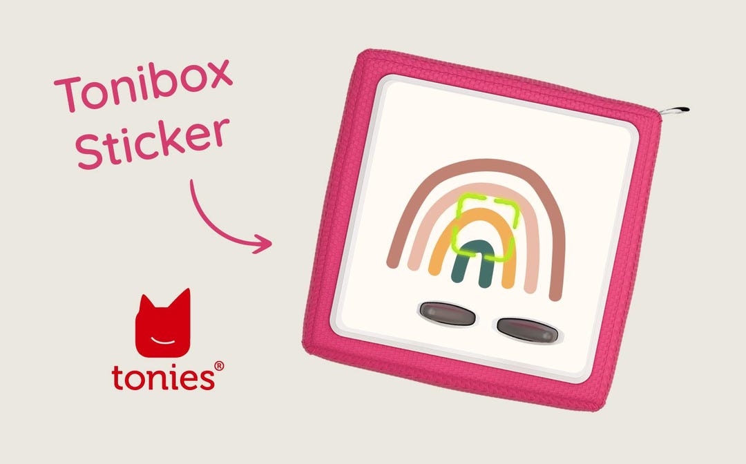 Toniebox Tonies Sticker Decal - Pastel Rainbow Neutrals - Instant ...