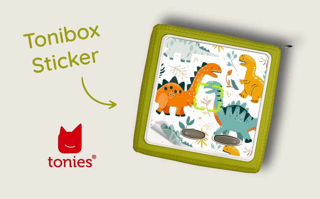 Toniebox Tonies Sticker Decal Protective Film - Dinosaur Jurassic ...