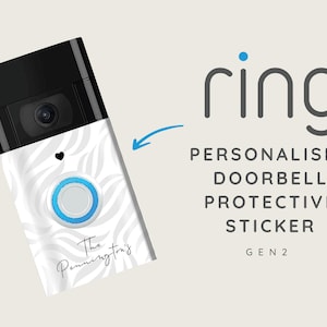 Personalised RING Doorbell Sticker Decal Skin Protective Film - Digital ...