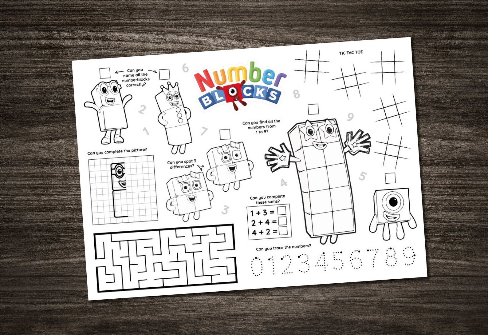 Numberblocks Activity Sheet Printable Maze, Colouring, Spot the ...