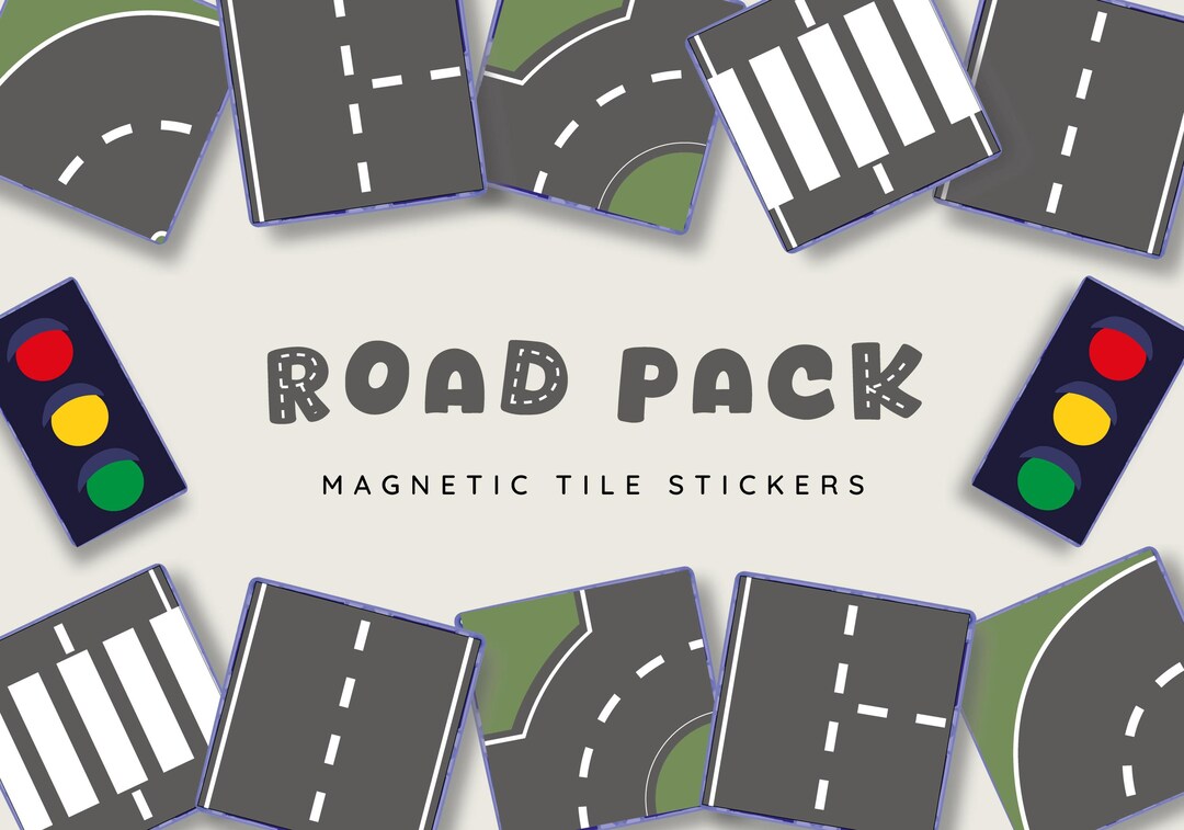 Road Street Magnetic Tile Stickers Topper - Instant Digital Download ...