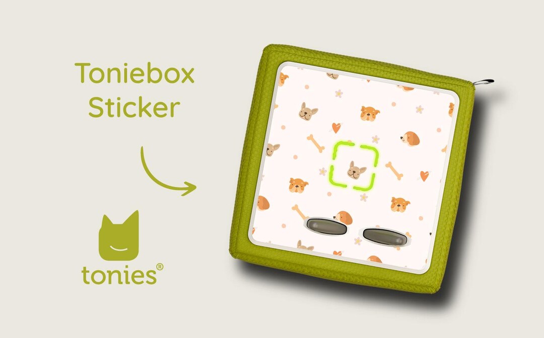 Cute Dogs Toniebox Sticker Decal - Dog Pattern Breeds Hearts - Instant ...