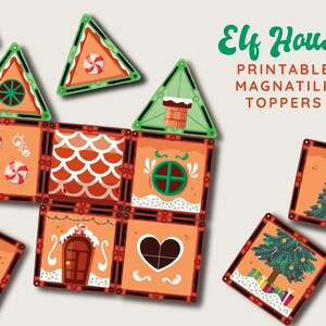 Christmas Magnetic Tile Stickers: Elf House Gingerbread (digital ...