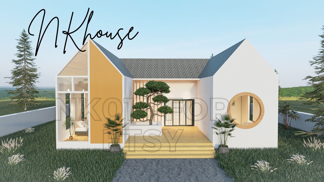 NK014 House Exterior Design, 3D Architectural Rendering, Realistic ...