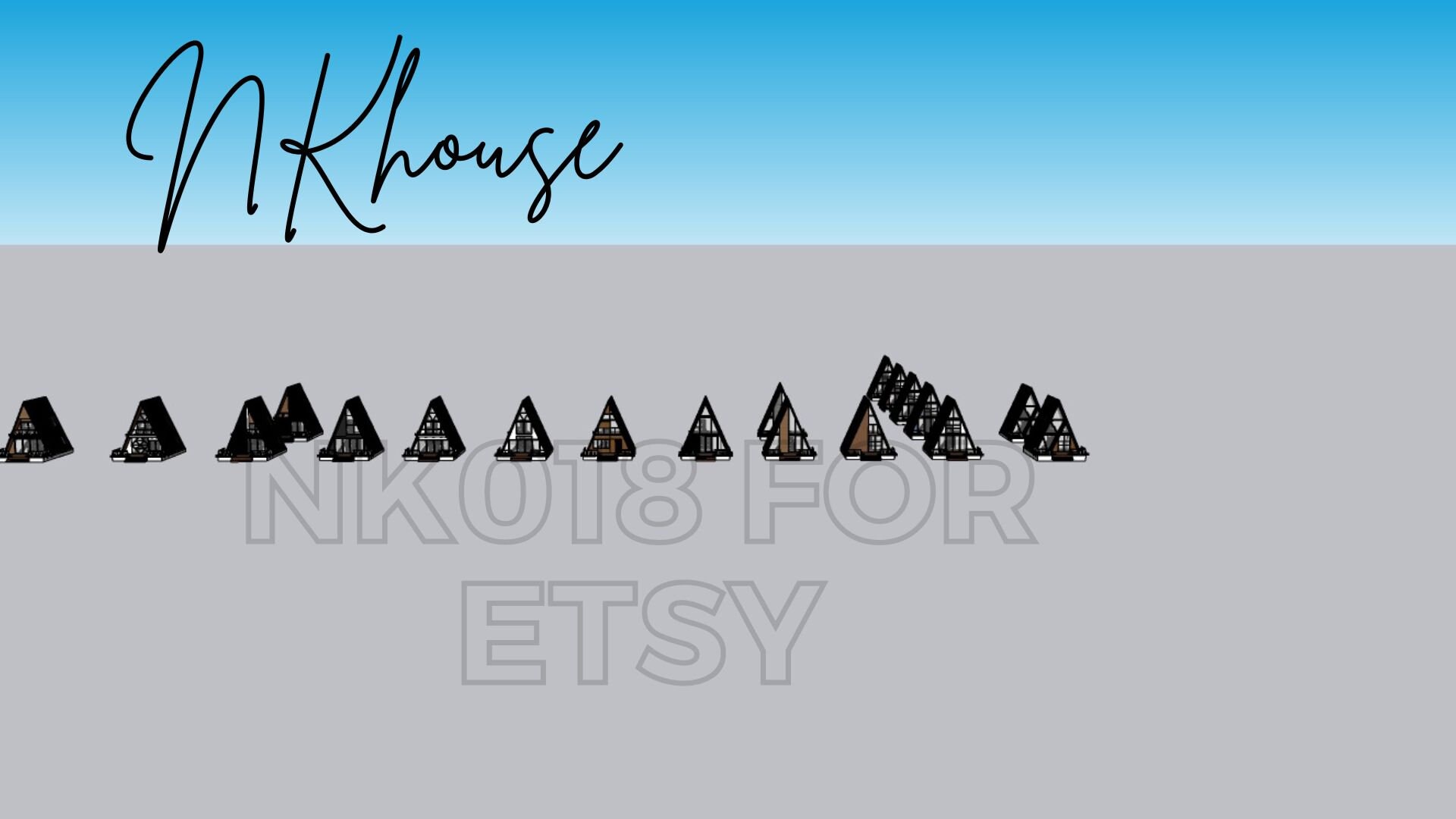 TRIANGLE HOUSE SKETCHUP Package 19 Models - Etsy